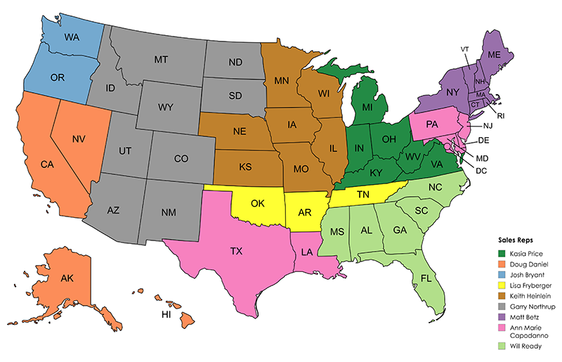 Orthotic Holdings Inc. - Sales Territories